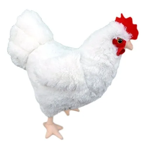 Simulation Standing Plush Hen Chicken Stuffed White Hen Toy - Buy Plush ...
