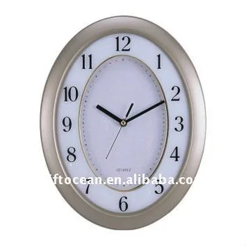 Slim Wall Clock,38-36cm Oval Shape Wall Clock,Promotional Plastic Wall ...