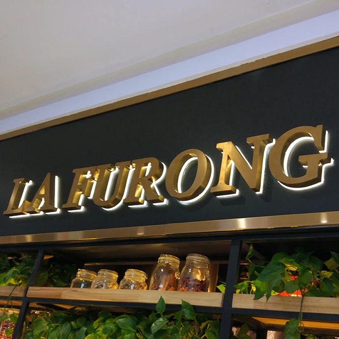 Stainless Steel Backlit Restaurant Outdoor Sign Board Designs ...