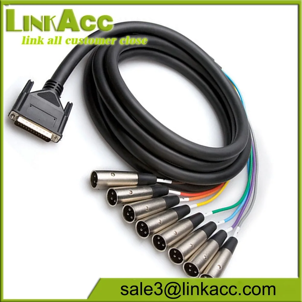 Hosa Snake Dtm-803 Xlr-m Male Db25 D-sub 3m / 9.9ft Digi Lynx Motu ...