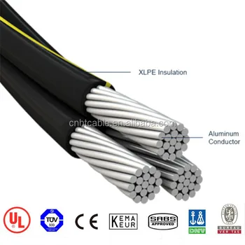 Aluminum Urd Dyke 2-2-2-4 Cable Direct Burial Quadruplex Secondary Wire ...