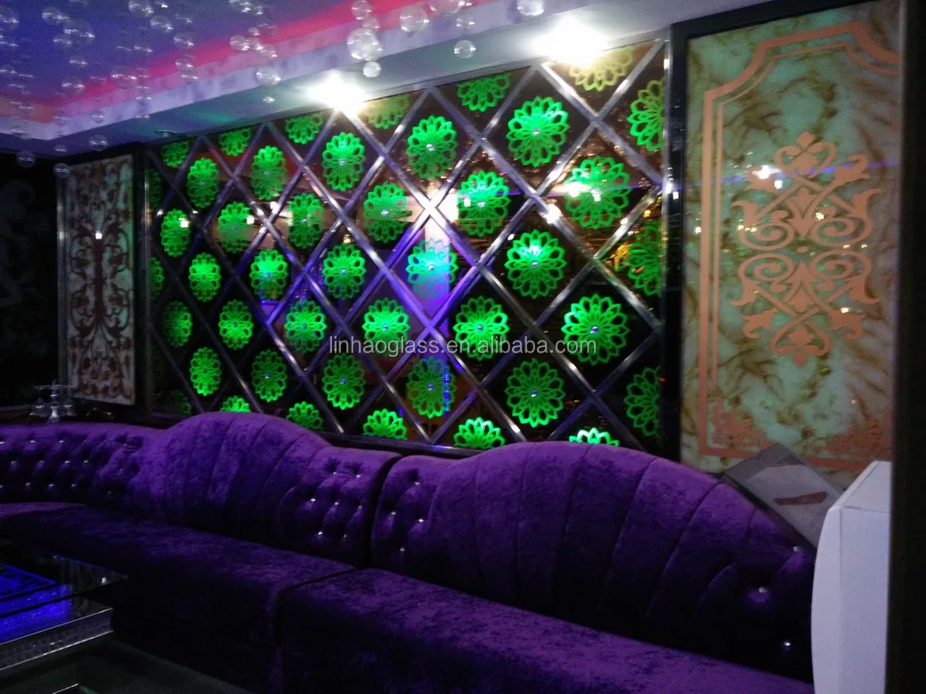 Wall Decorative Panel - Light up Glass with Stainless Steel Frame