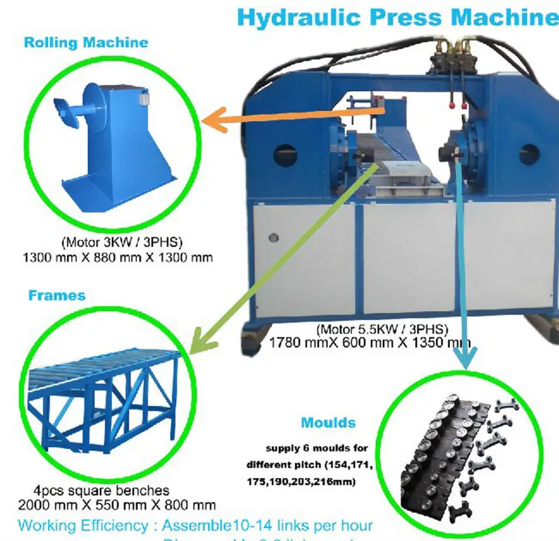 Portable Hydraulic Track Chain Press Hand Power Master Pin Press - Buy ...