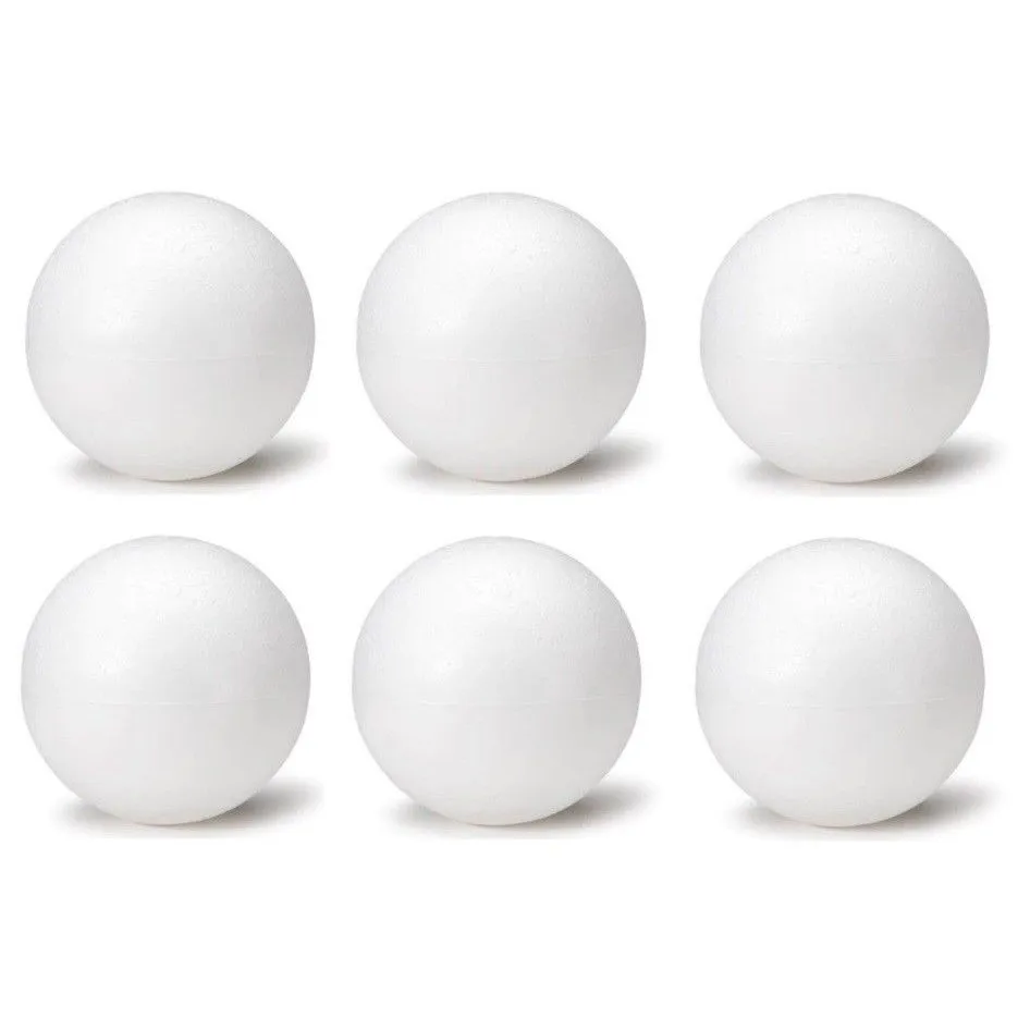 White Smooth Wholesale Virgin Eps Diy Round Styrofoam Balls 6 Inch Foam ...