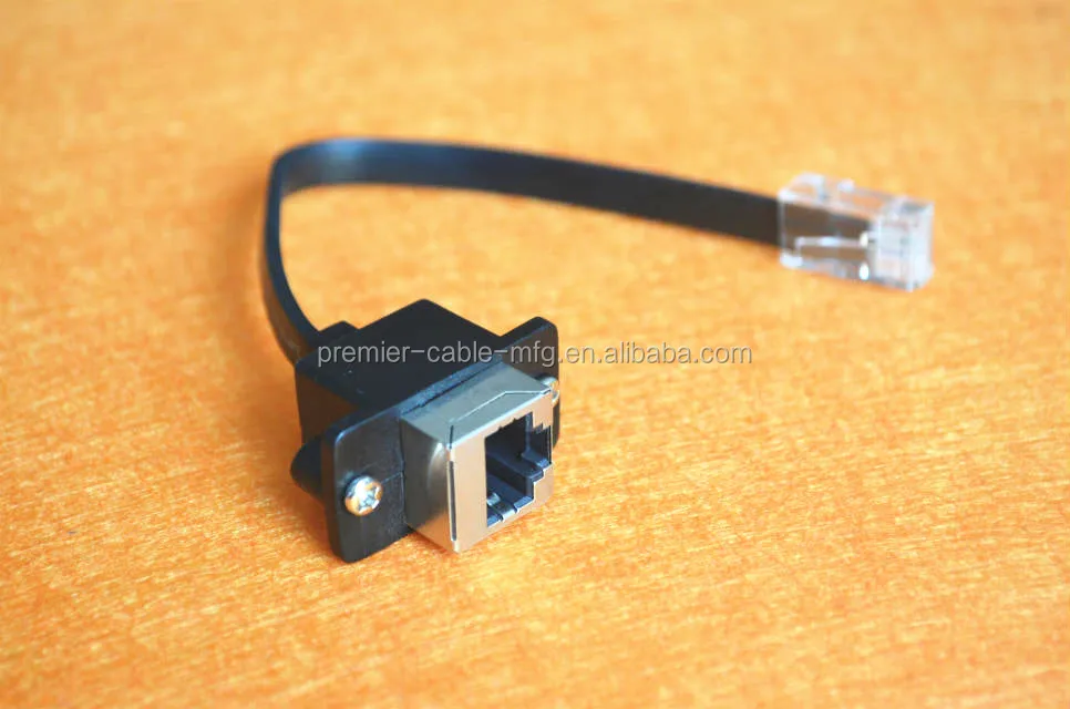 Screw Panel Mount Rj45 Cat5 Male To Female Ethernet Lan Network ...