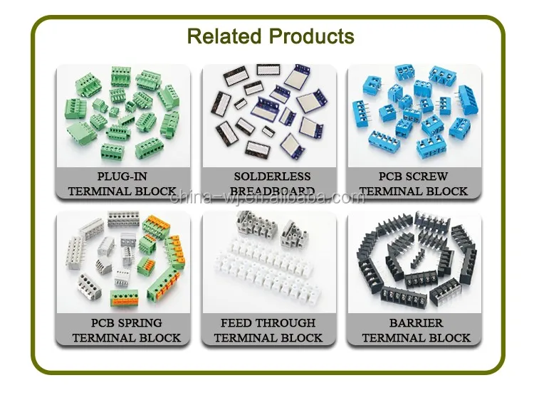 Wanjie Terminal Block / PCB Terminal Block / Pluggable Spring Terminal ...