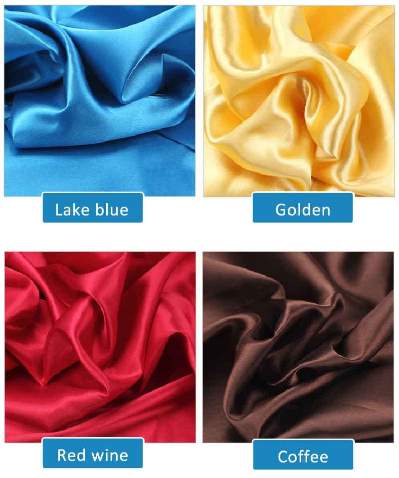 Elastic Pure Color Soft Polyester Satin Fabric for Lining