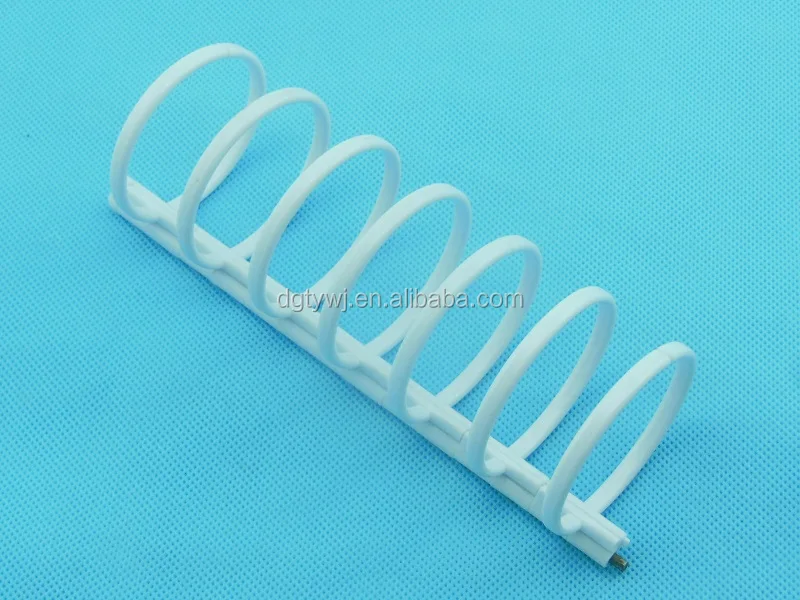 White/black Plastic Ring Binder Clip / Plastic Paper Clip With 7/9 Ring ...