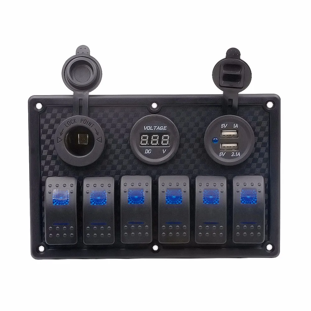 Universal 5pin Suv Yacht Boat Marine Switch Panel With Usb Charger ...