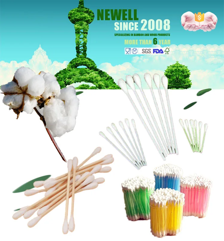 New Premium Best Eco-friendly Cosmetic Paper/plastic Stick Cotton Bud ...