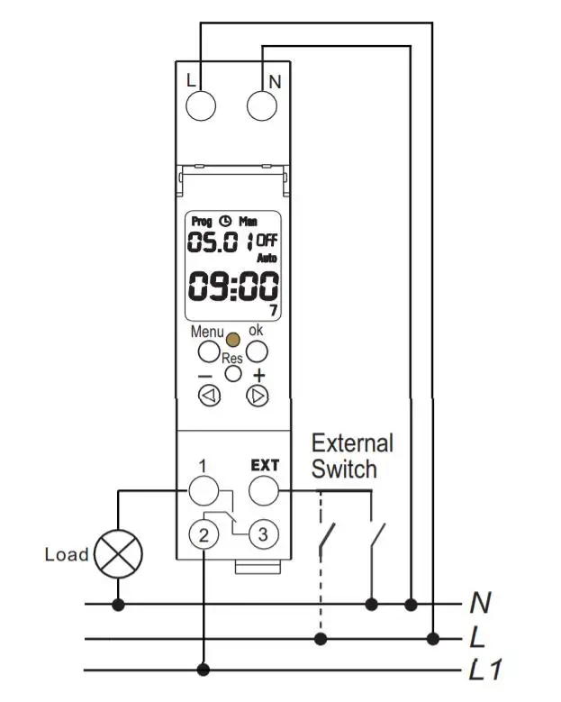 Factory Price 18mm Single Module Din Rail Programmable Timer Switch ...