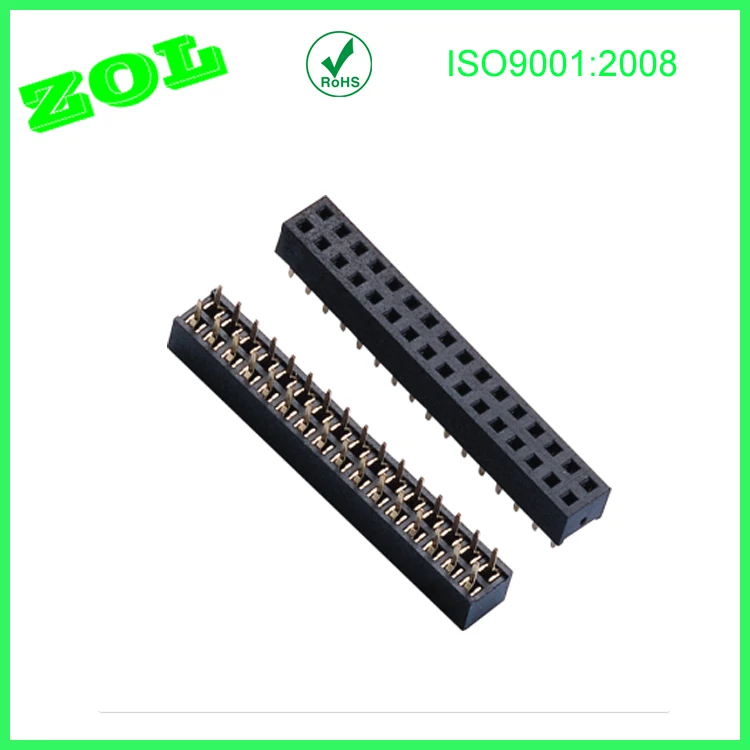 Dip Type Dual Row Female Header Connector - Buy 8/10/12/14/16/18/20/22 ...