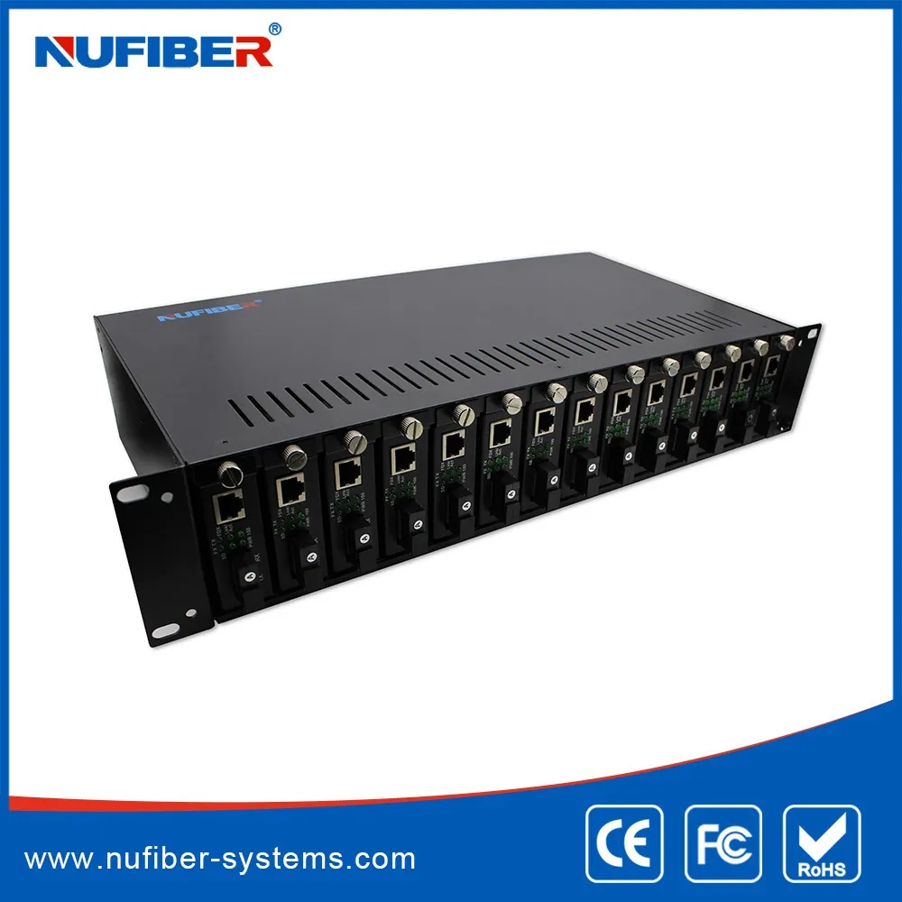 Fiber Optical Media Converter 19 Inch Rack 2u 14port Double Power Dc ...
