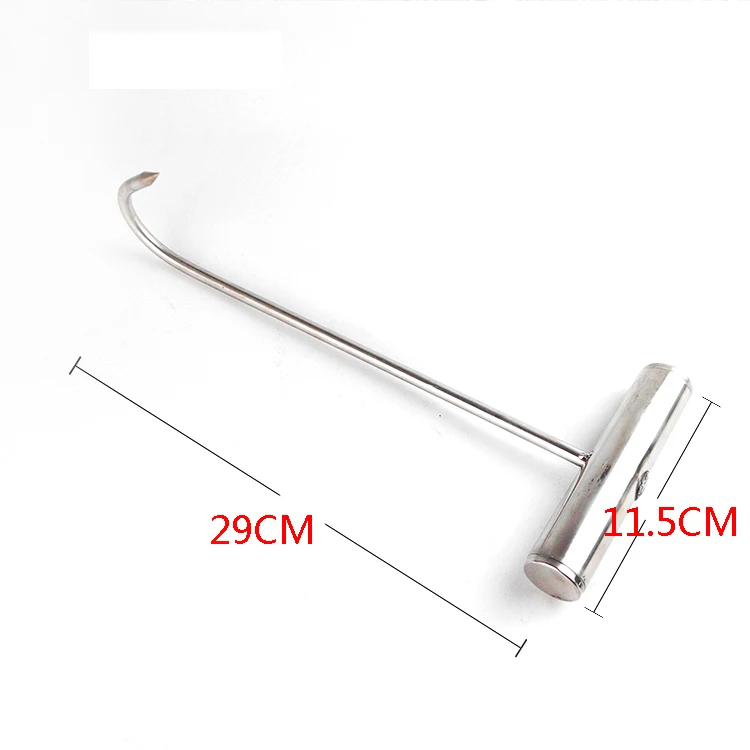 Stainless Steel Butcher Meat Processing Hooks For Butchering With Wood ...