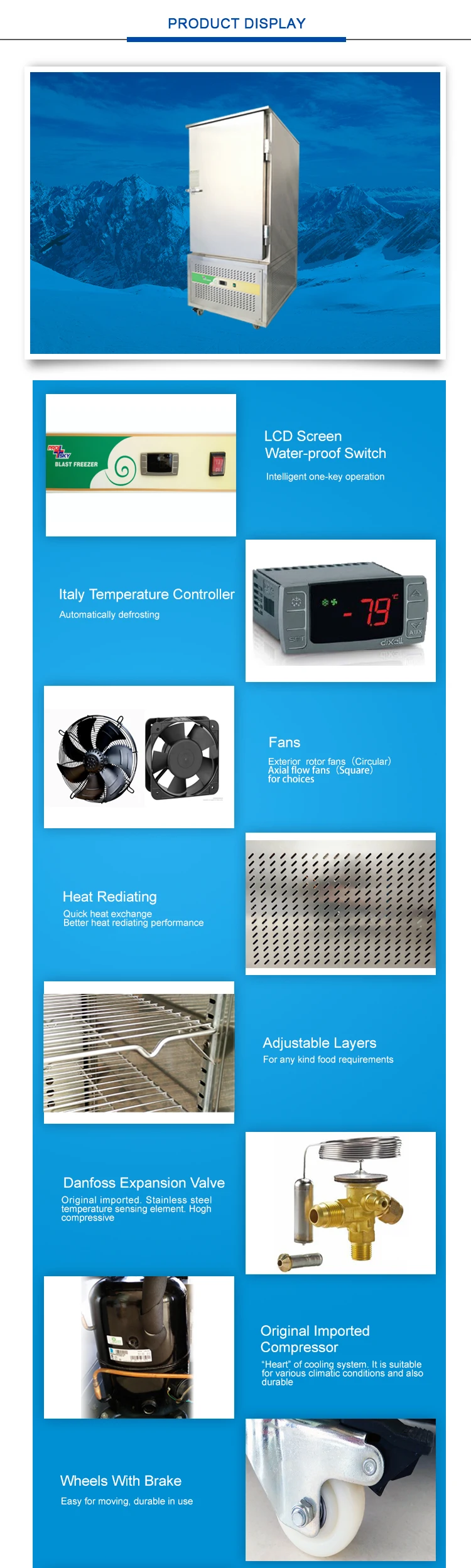 Flash Freezing Food Blast Freezer Equipment - Buy Flash Freezing ...