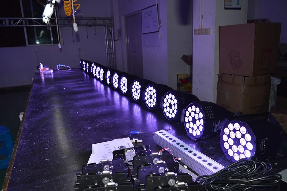 OEM Manufacture 18-Piece RGBWAUV LED Concert Stage Lights Cheap 6in1 ...