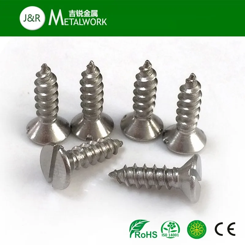 Stainless Steel Slotted Countersunk/csk Head Self Tapping Screw Din7972 ... Stainless Steel Slotted Countersunk/csk Head Self Tapping Screw Din7972 ...