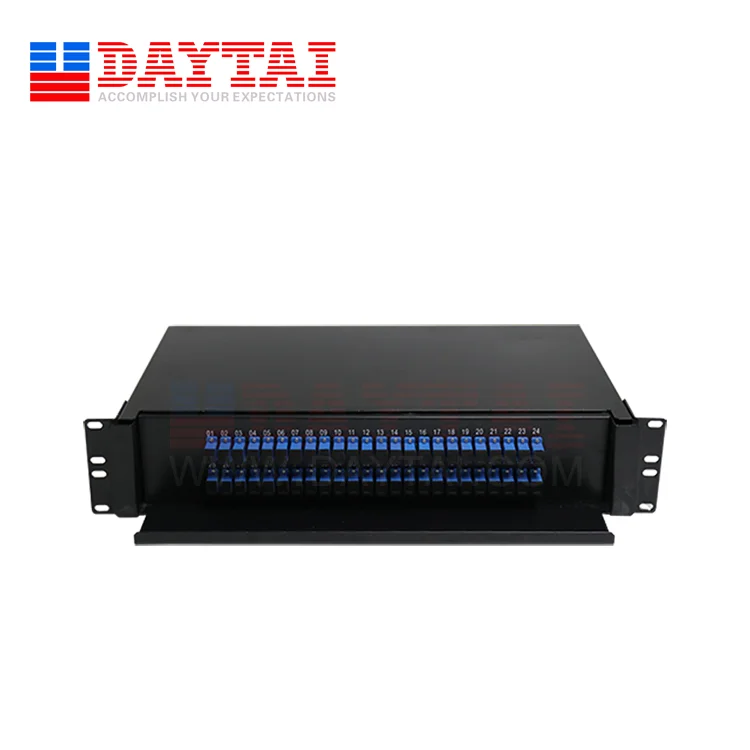 48 Core Odf 2 U Optical Fiber Distribution Frame With Sc/apc Connect ...