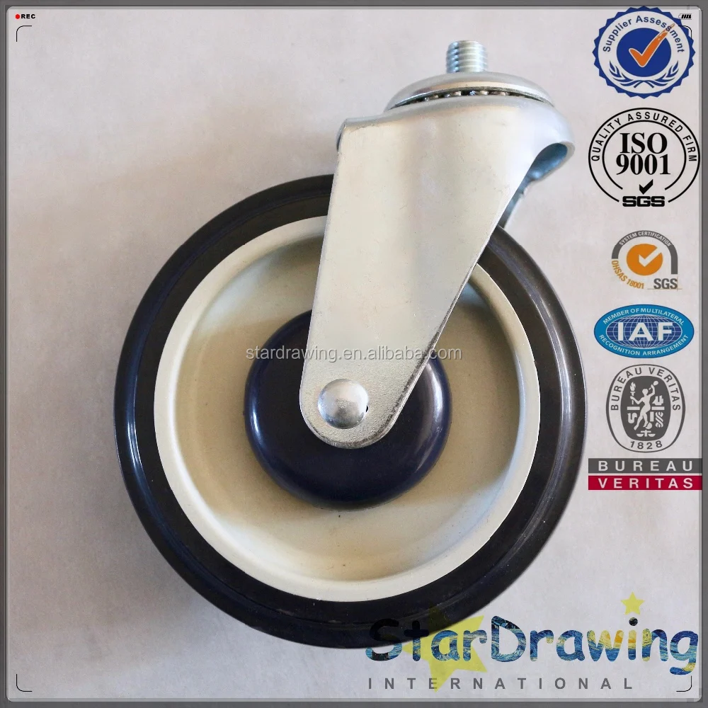 SS Dual Wheel Agv Robot Caster Wheel 55 65 75 100mm Options