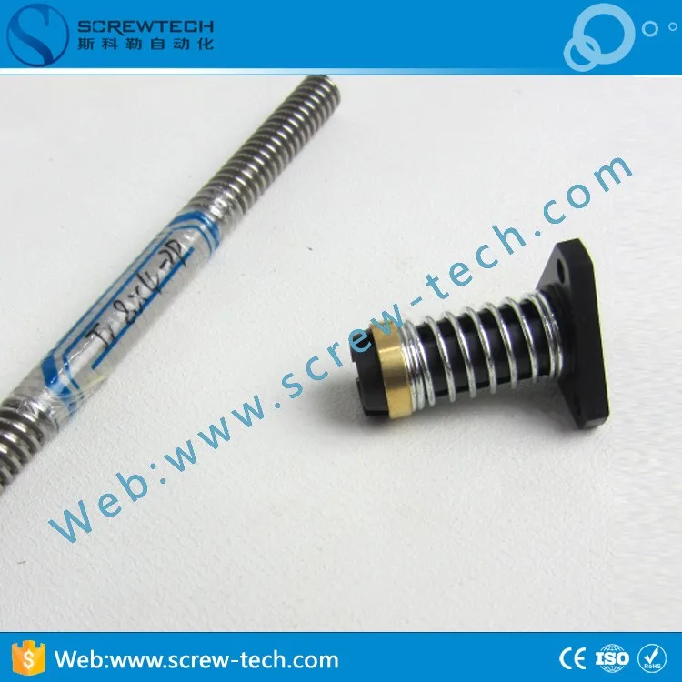 High Accuracy Low Friction Lead Screw With Anti-backlash Screw Nut ...