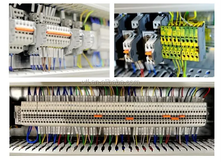 Screw Type Power Terminal Block 3 Conductor 4mm / Phoenix St Terminal ...