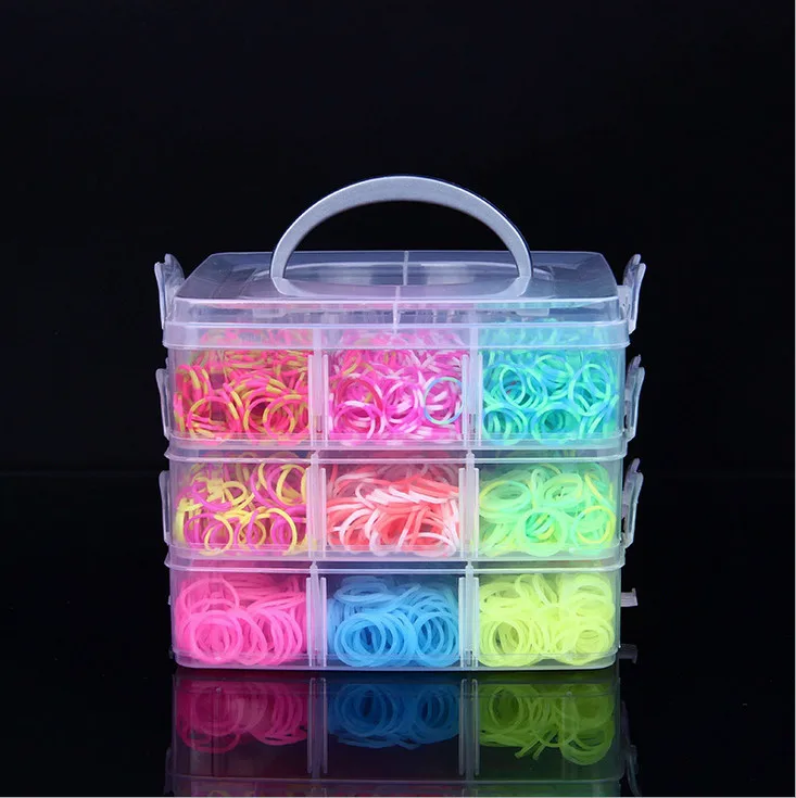 2022 Children Loom Bands Girls Craft Toys Gifts Loom Bands Kits Box For ...