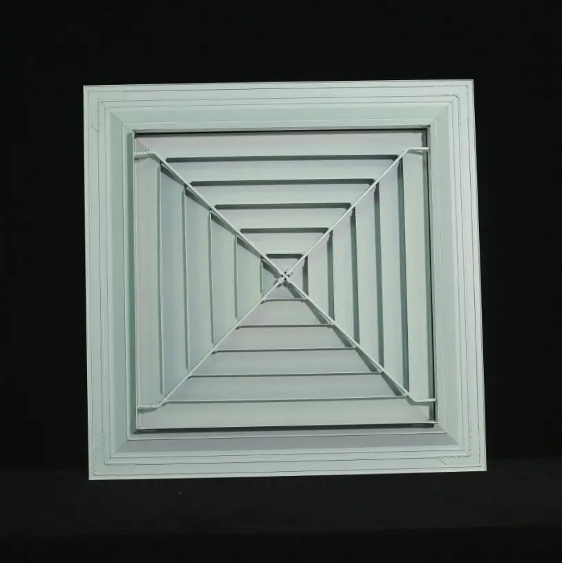 Ceiling Mount Diffuser 4 Way Supply Air Aluminium Louver Grill - Buy ...