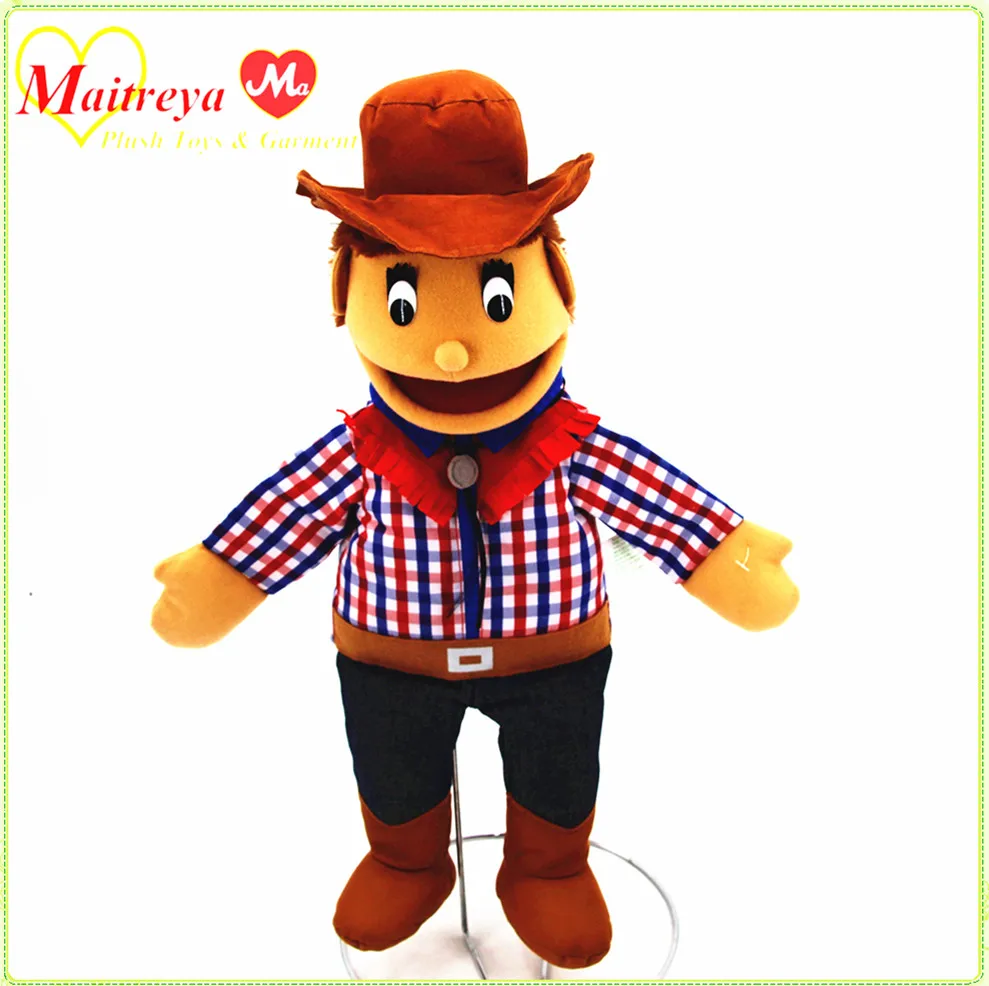 Custom Fashion Stuffed Cowboy Plush Hand Puppet Doll Toy - Buy Custom ...