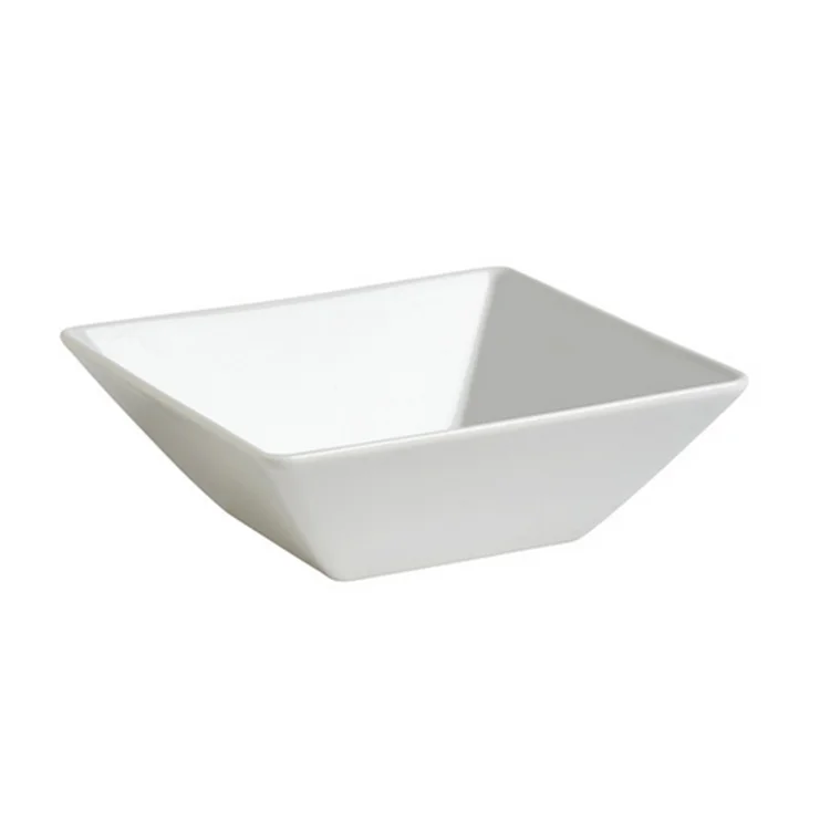 Restaurant Sauce Dip Bowls Small White Pudding Snack Square Ceramic ...