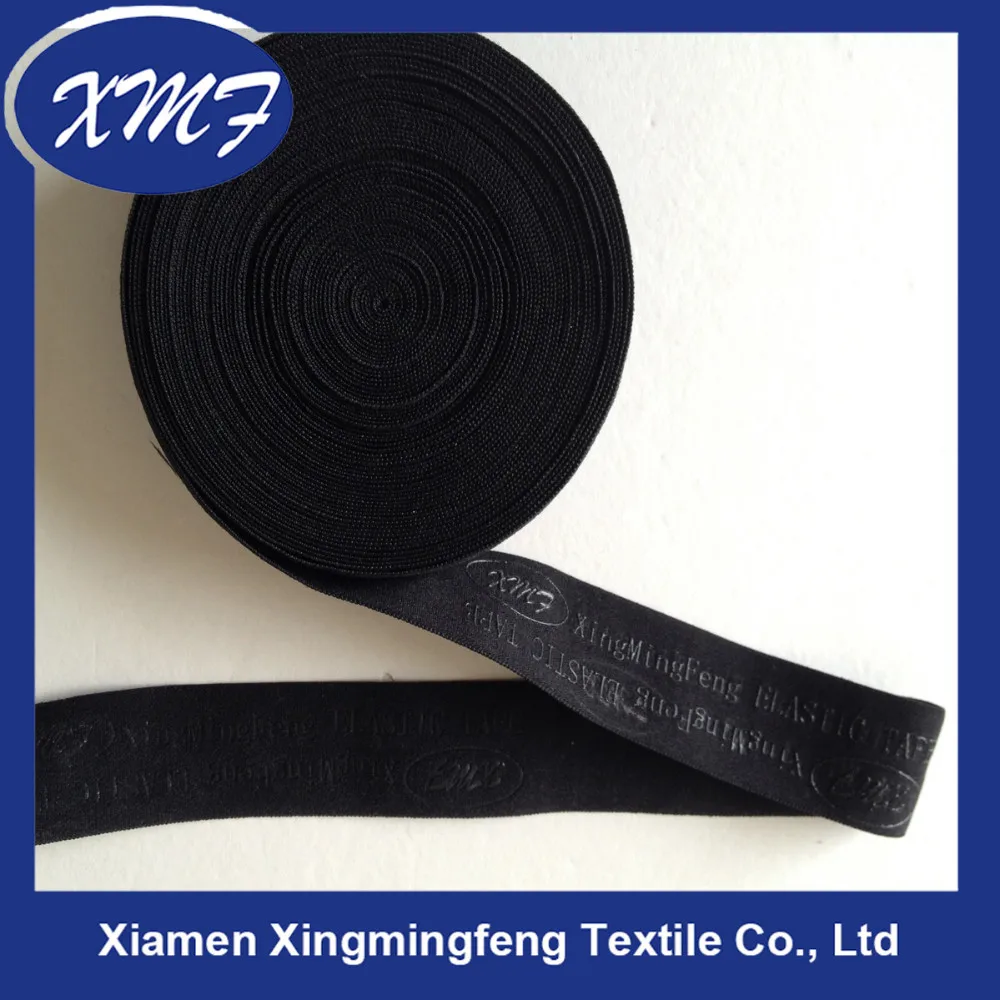 Two Sides Logo Elastic Tape Debossed Elastic Tape - Buy Printed Elastic ...