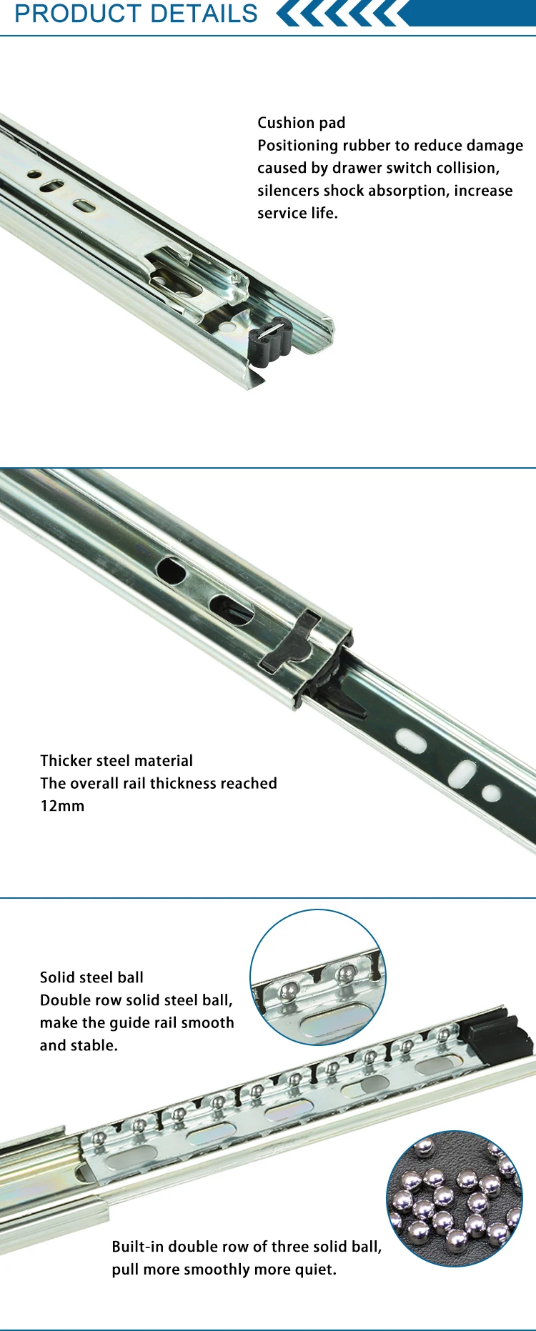 Telescopic Drawer Channels - Durable Home Furniture Accessories