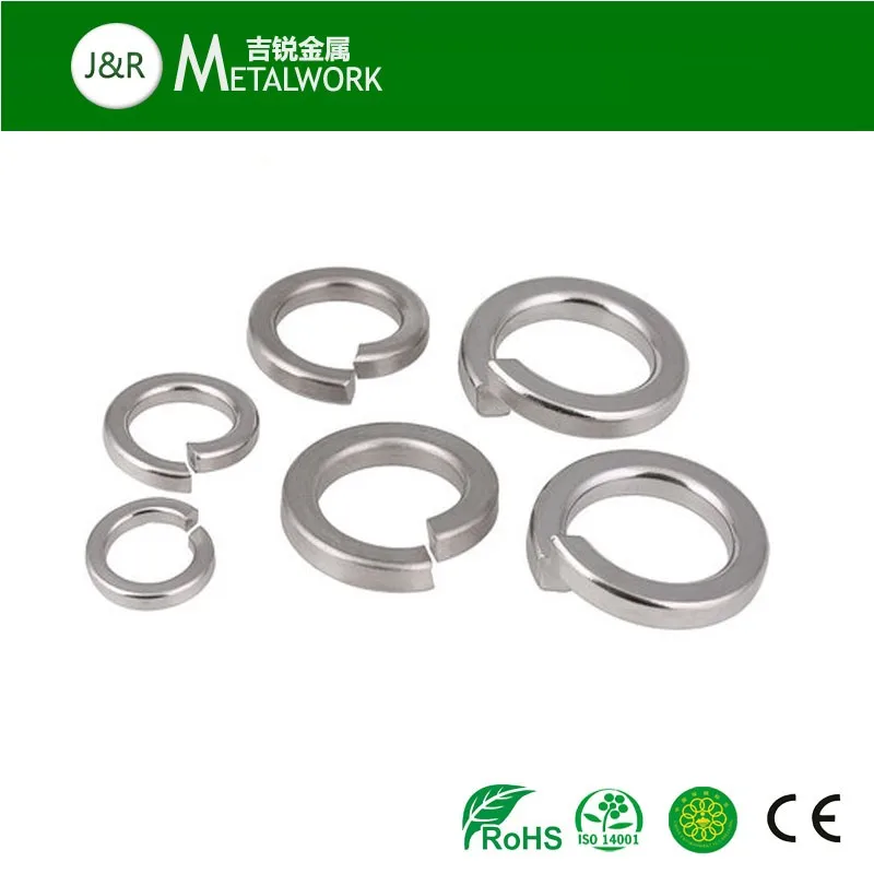Standard Spring Washer M2.5 M3.5 Din127 Ss304 Ss316 Single Coil Spring ...