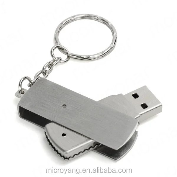Silver Metal 16 Gb Swivel Usb 2.0 Flash Drives Data Memory Pen Stick ...