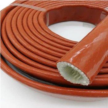 High Temperature Silicone Coated Fiberglass Cable Insulation Protection ...
