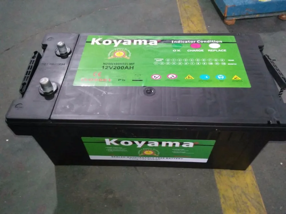 N200mf Heavy Duty Low Maintenance Free Auto Truck Battery 200ah12v ...