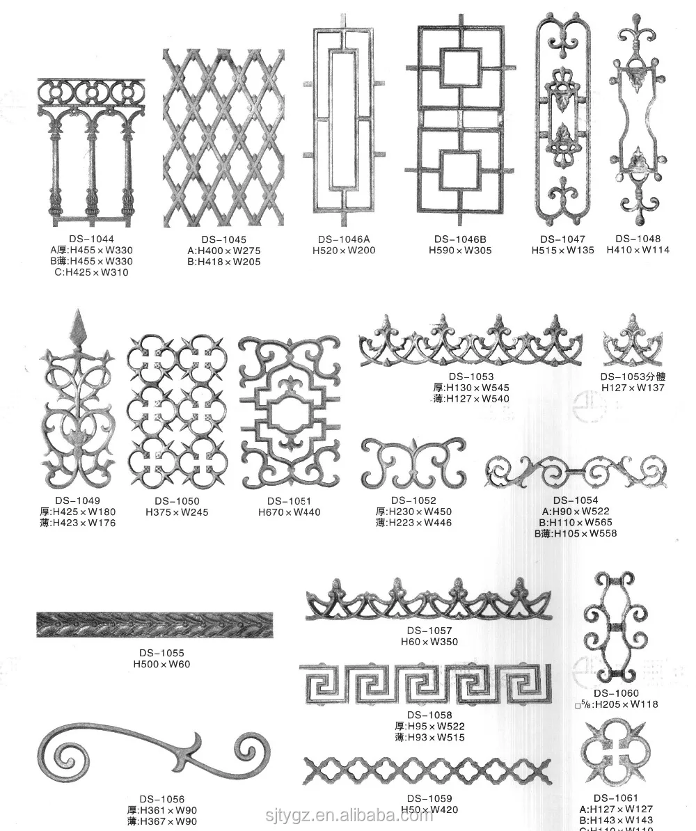Ornamental Cast Steel Panel Designs Iron Casting Components Used On ...