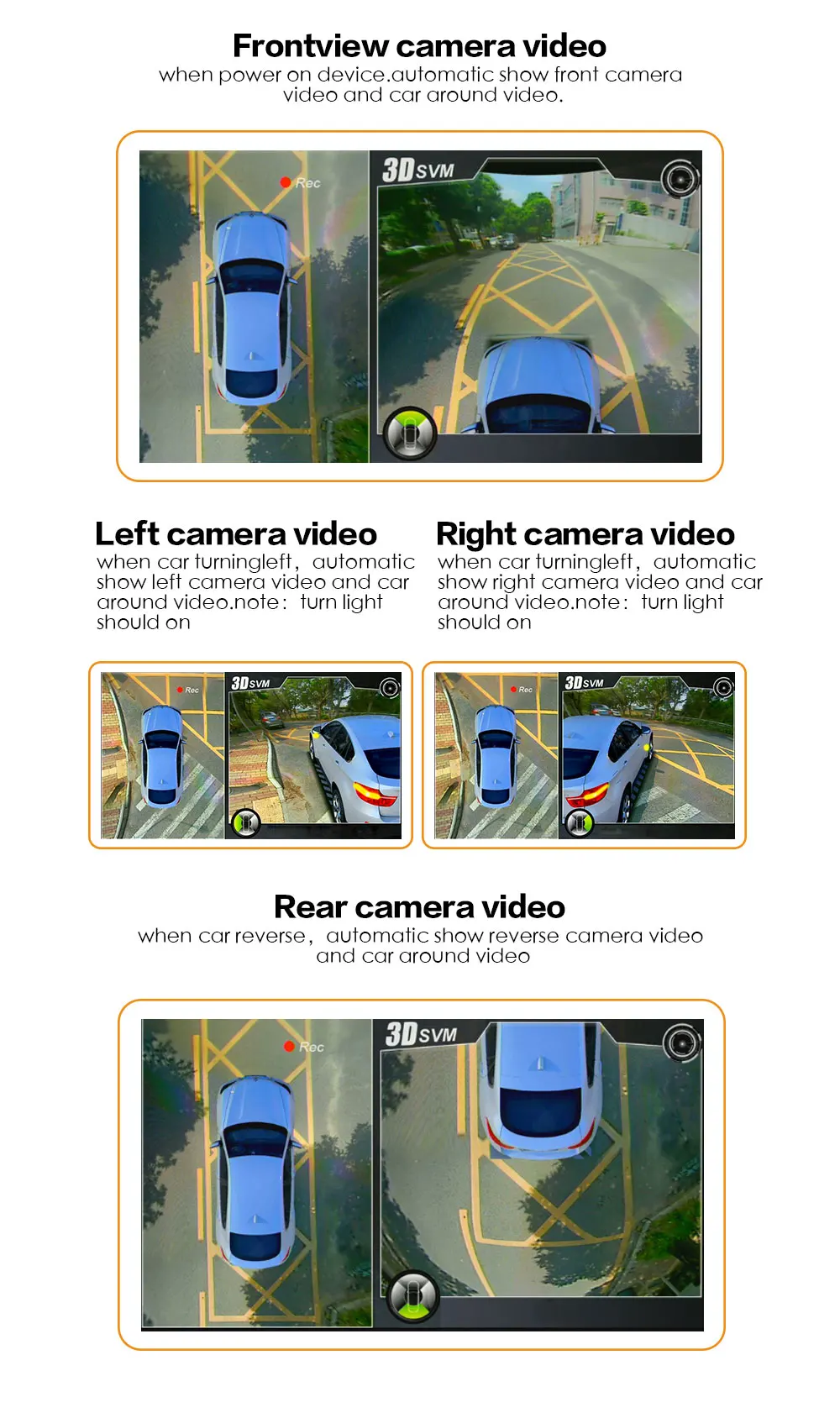 ADT Car SVM 3D Surround View Monitoring System - 360° Bird View