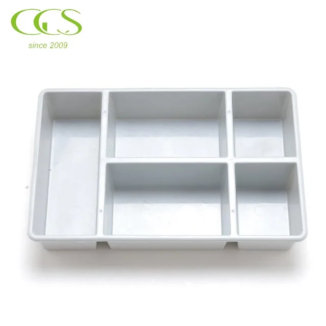 5 Compartments Drawer Sorting Box Houseware Plastic Closet Dresser ...