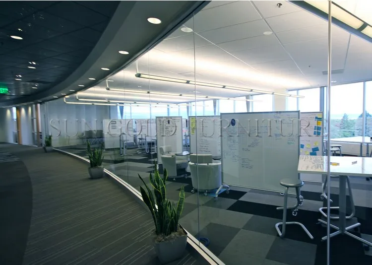 Modern Glass Cubicle Office Partition - Soundproof Room Divider