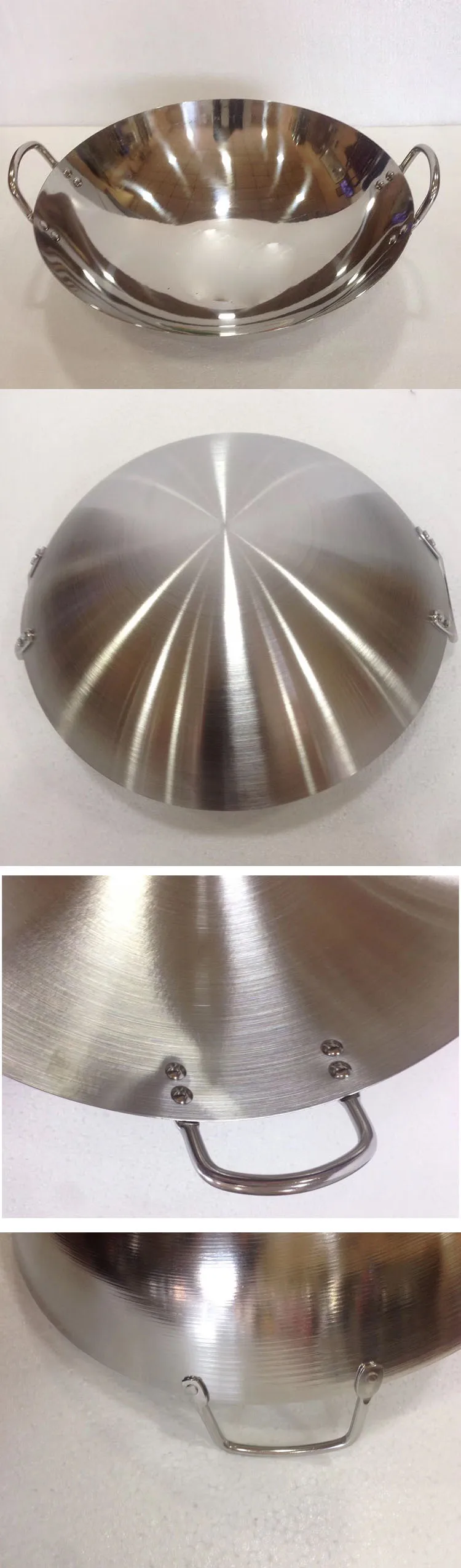 Lechen Stainless Steel Cooking Pot - Large Two Handled Fry Pan