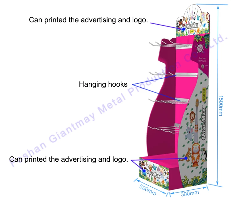 Merchandising Metal Wire Mesh Hanging Accessory Floor Stand Retail Shop ...