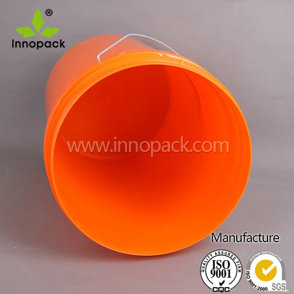 Round 20 Kg Storage Orange Plastic Barrel Drums With Lid Wholesale ...
