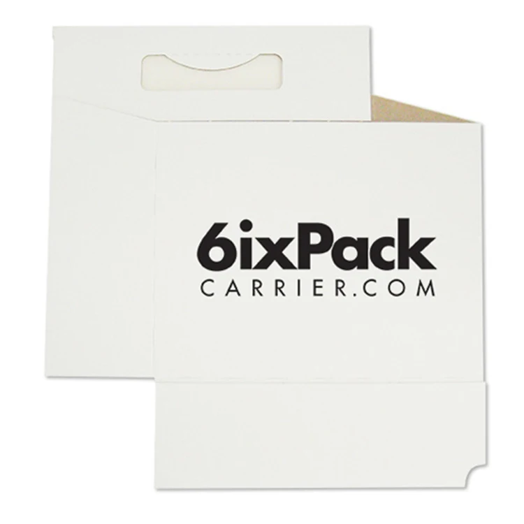 Custom Foldable Plain White 6 Pack Corrugated Cardboard Beer Bottle ...