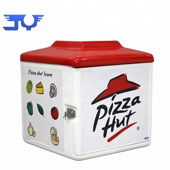 Pizza Hut Delivery Box With Red Color Cover And White Color Body And ...