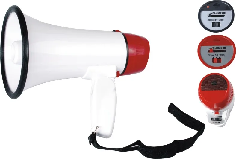 Oem Portable Bullhorn 20 Watt Power Megaphone Speaker Voice And Siren ...