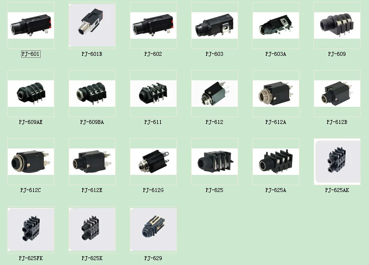 Stacked 6.35mm Stereo Female Phone Jack PJ-625AK by Koumay