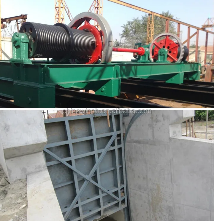 Electric Double Drum Gate Winch Hoist For Hydropower Station And Dam ...