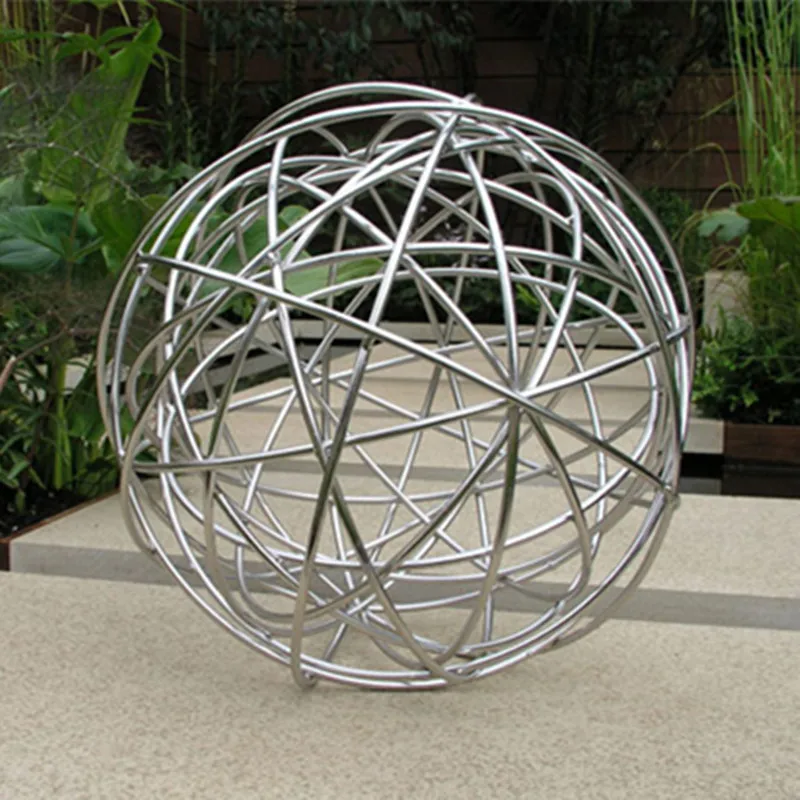 Outdoor Park Decoration - Large Stainless Steel Earth Sphere Sculpture ...