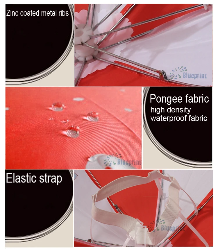 Umbrella for Head - Mini Umbrella Hat with Pongee Panels