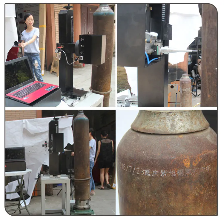 ZIXU Oxygen Gas Cylinder Pneumatic Dot Peen Marking Machine